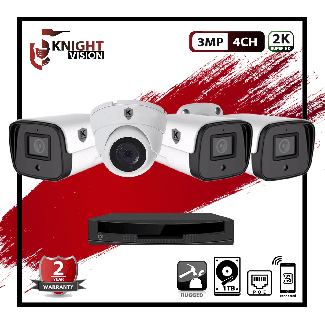 Package 003-3MP / Security Cameras System - Knight Vision